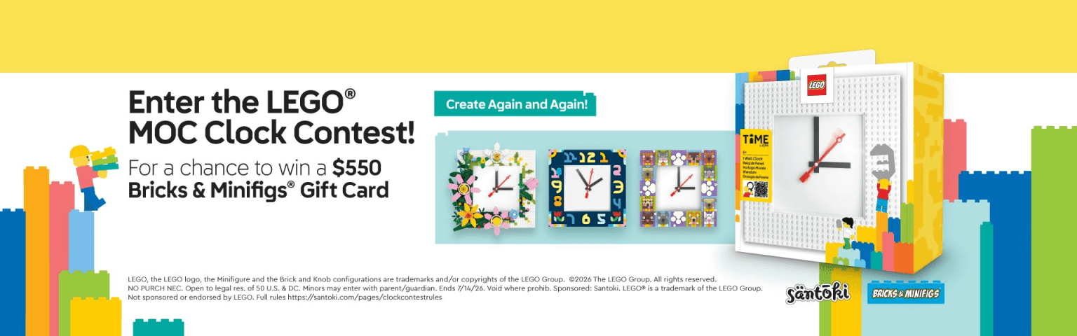Bricks & Minifigs Launches Custom LEGO Wall Clock Contest with Santoki ...